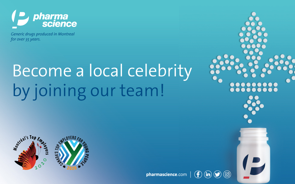 PHARMASCIENCE INC. RECOGNIZED ONCE AGAIN AS TOP EMPLOYER! - Pharmascience